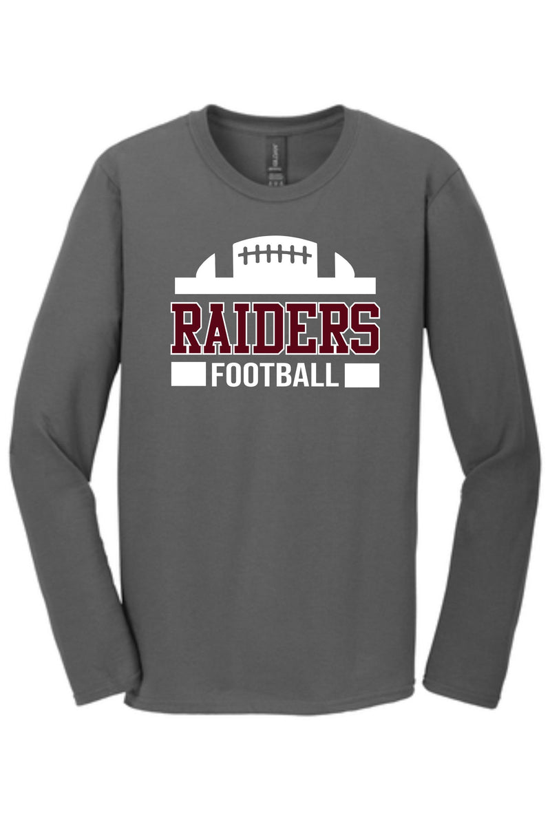CHARCOAL FOOTBALL 1 LOGO SOFTSTYLE LONG SLEEVE – Relentless Prints